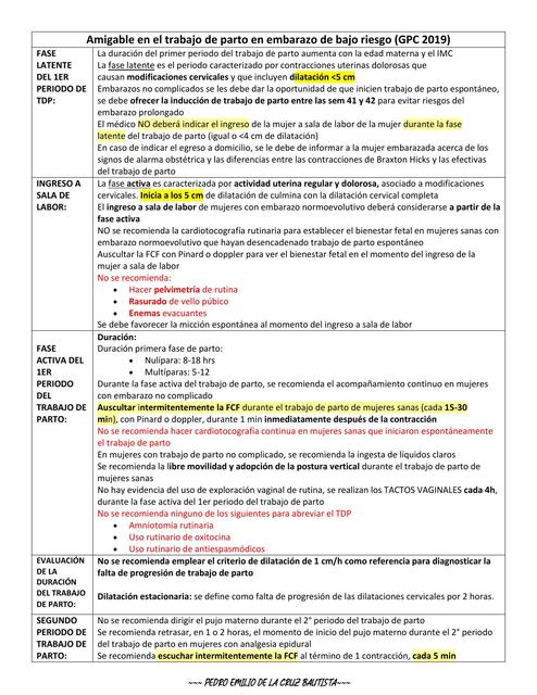 Resúmenes de GPC parto Descarga apuntes de GPC parto