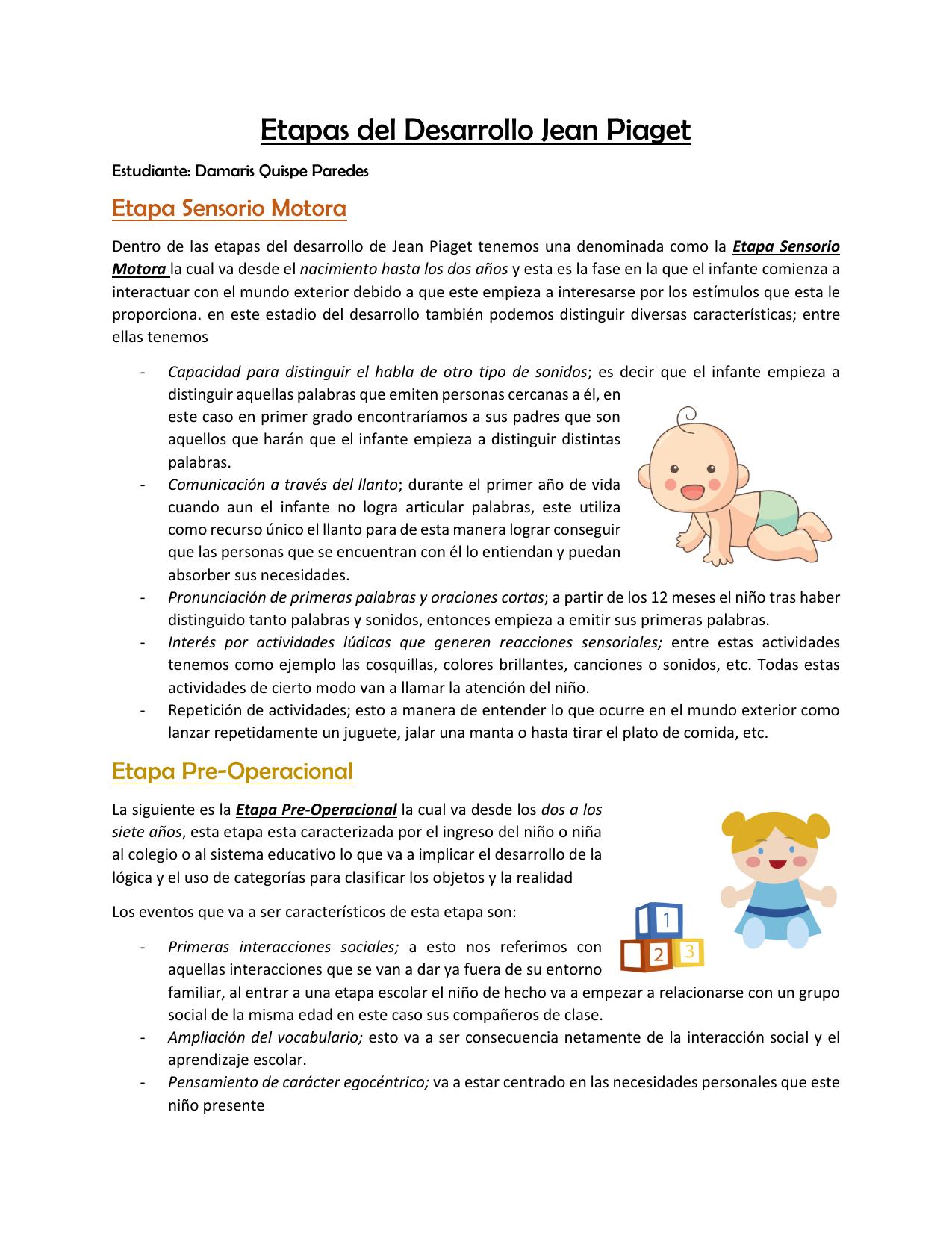 Fase Pre Operacional De Piagets A Teoria De Piaget: Conheça As Fases