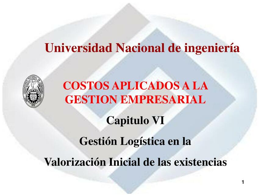 Valorizacion inicial de las Existencias | Unidocs | uDocz