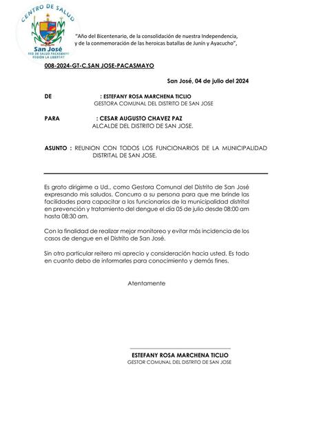 solicitud capacitacion funcionarios | ruben benavides | uDocz