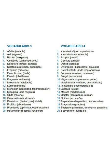 Flashcards de VOCABULARIO 2 | Por Viann | uDocz