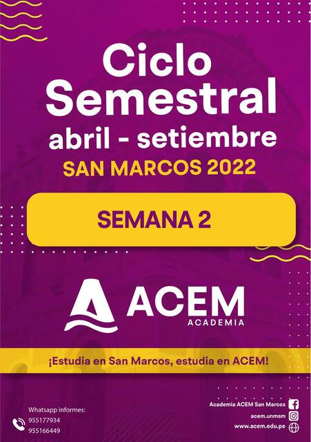 SEMANA 2 SEMESTRAL ACEM 1 | abigail carlos | uDocz
