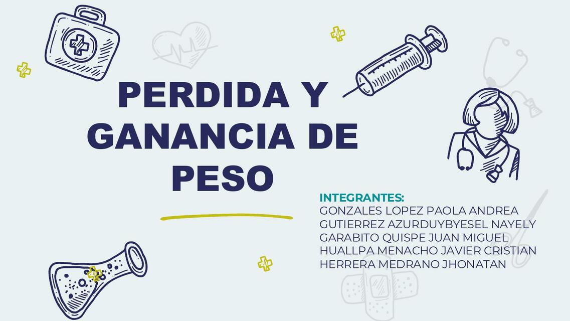 PERDIDA Y GANANCIA DE PESO 1 | Iris Rojas | uDocz