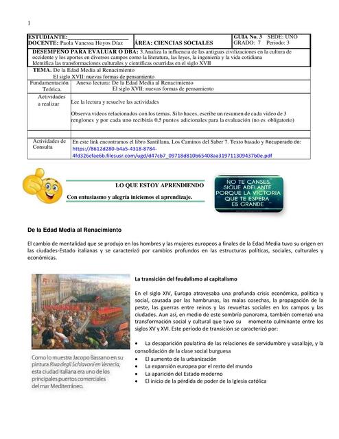 Guia sociales la edad media el renacimiento | Emastergame | uDocz