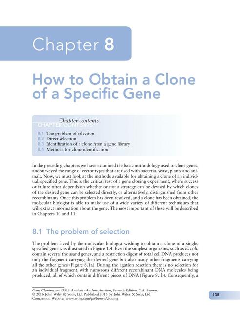 Flashcards de Chapter 8: How to Obtain a Clone of a Specific Gene | Por ...