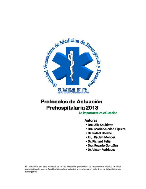 protocolos prehosp SVMED | Naty. B | uDocz