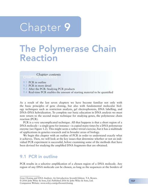 Chapter 9: The Polymerase Chain Reaction | Johana Gallego | uDocz