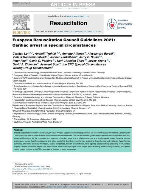 European Resuscitation Council Guidelines 2021 | rafael | uDocz