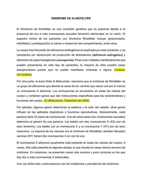 SINDROME DE KLINEFELTER | Angel Prz | uDocz