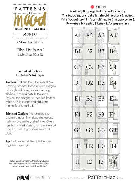 MoodFabrics com MDF293 Liv Pattern Letter A4 1 | Rocío | uDocz