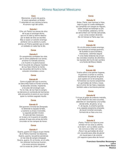 Himno Nacional Mexicano | Omar | uDocz