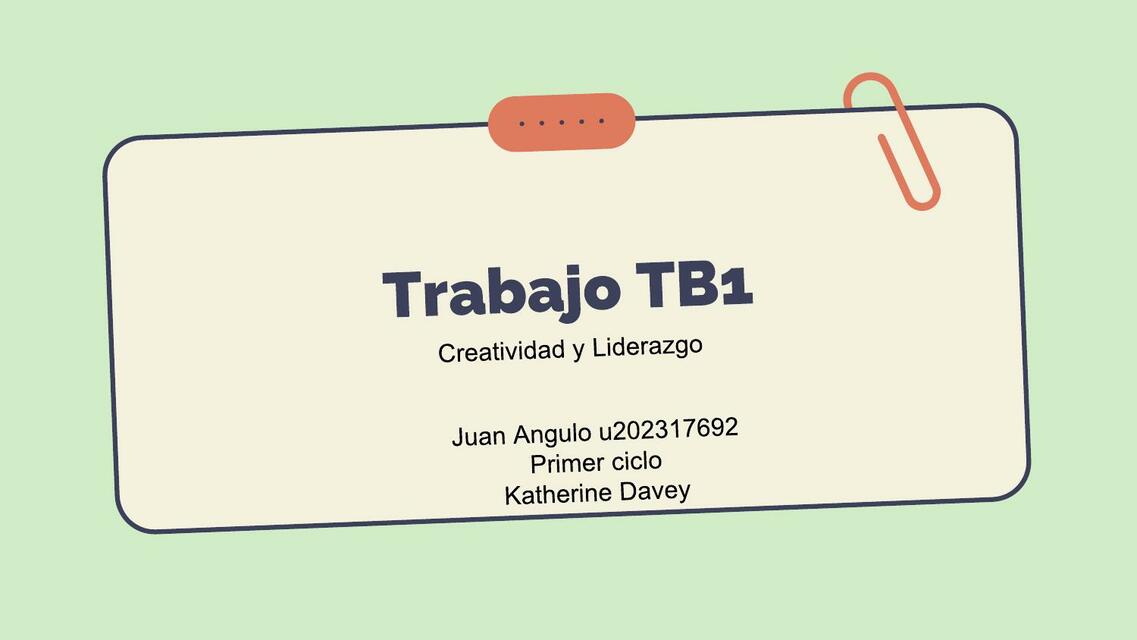 Trabajo TB1 | Juan Carlos | uDocz