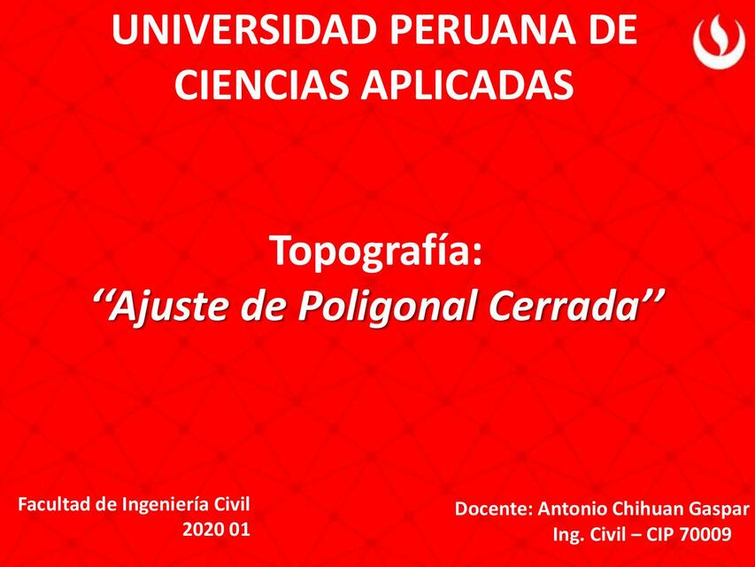 Calculo y Ajuste de Poligonal Cerrada Topografia U | Ninami | uDocz