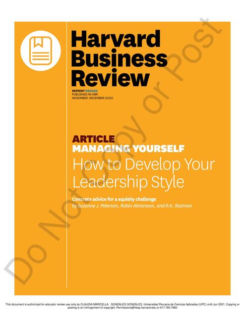 How to Develop your Leadership Style | Daniella Vargas | uDocz
