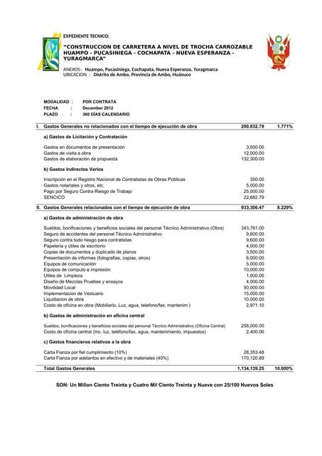 Hoja de excel de gastos generales | Plantillas de Excel de Ingeniería ...