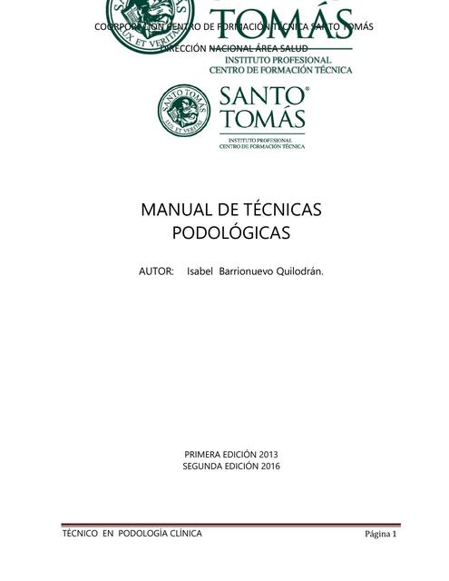 Manual de técnicas podológicas | marilyn contreras alvial | uDocz