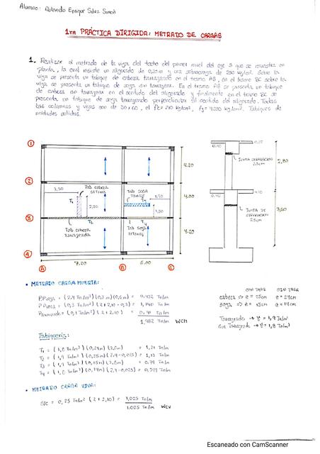 METRADO DE CARGAS analisis estructural II | rolando enrique silva simón | uDocz
