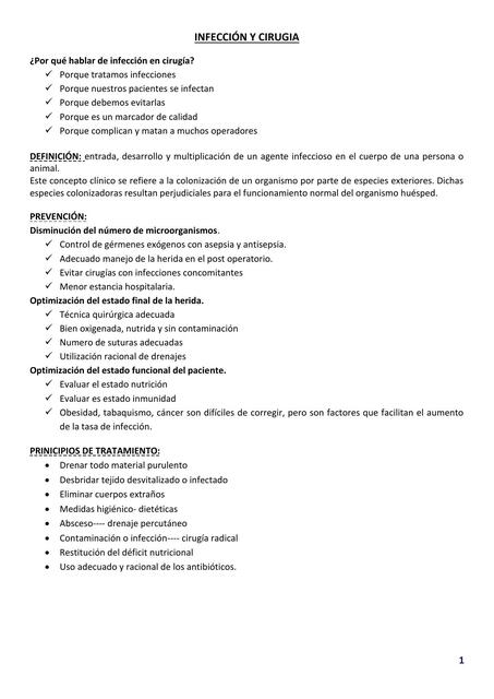 6 Infección y cirugía | Brenda Huerta | uDocz