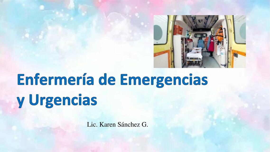 Enfermería de emergencias y urgencias | Ginger | uDocz