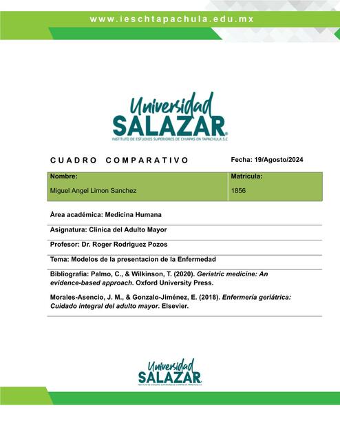 Modelos de presentación de la enfermedad | MIGUEL ANGEL LIMON SANCHEZ ...
