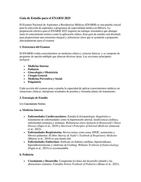 Guía de Estudio para el ENARM | META | uDocz