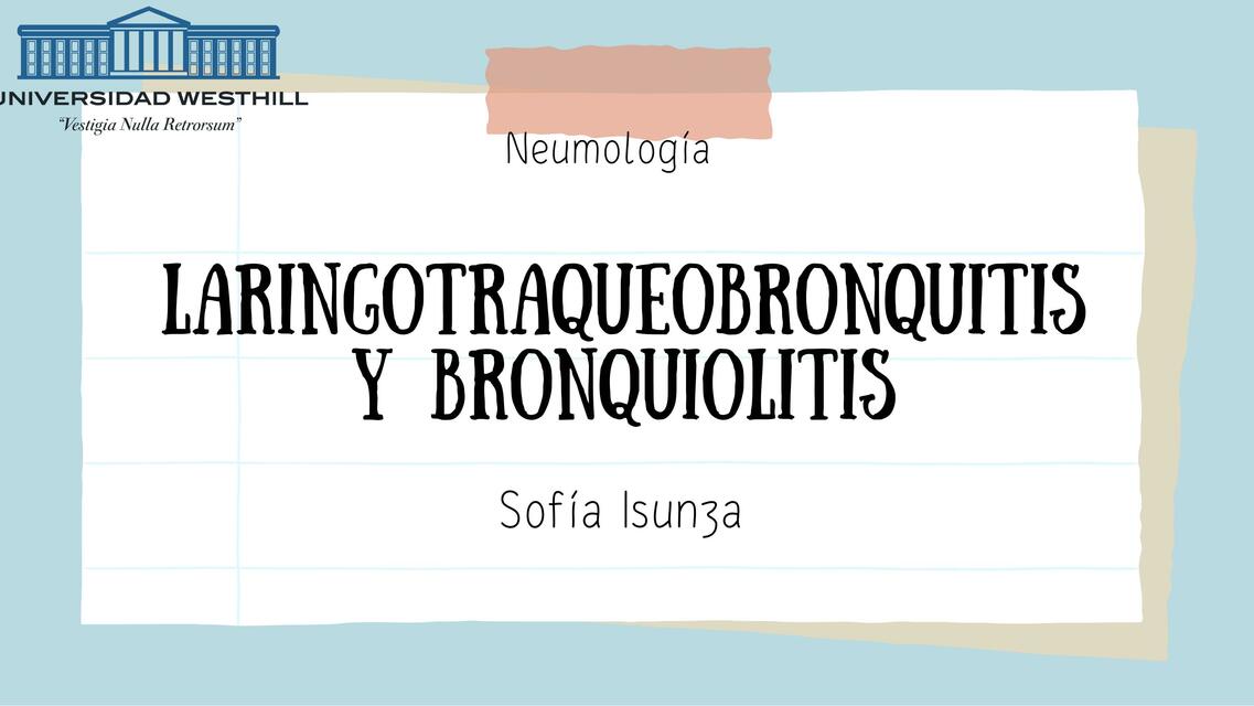 Laringotraqueobronquitis | Sofia | uDocz