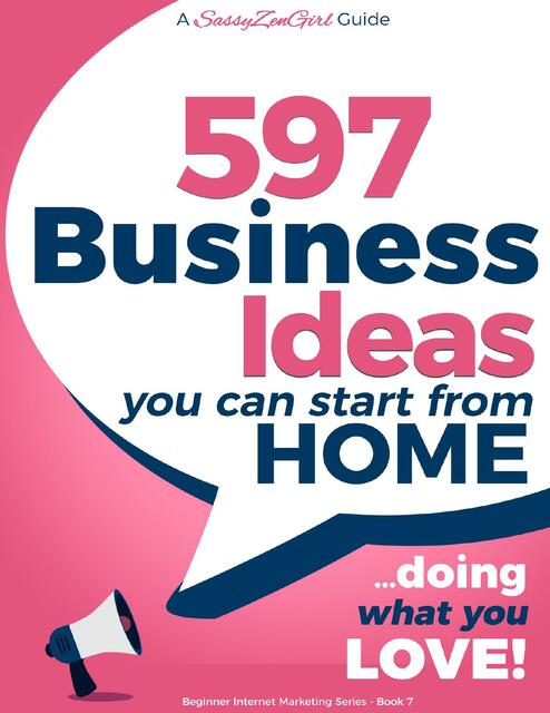 597 Business Ideas You can Start from Home | Snayder | uDocz
