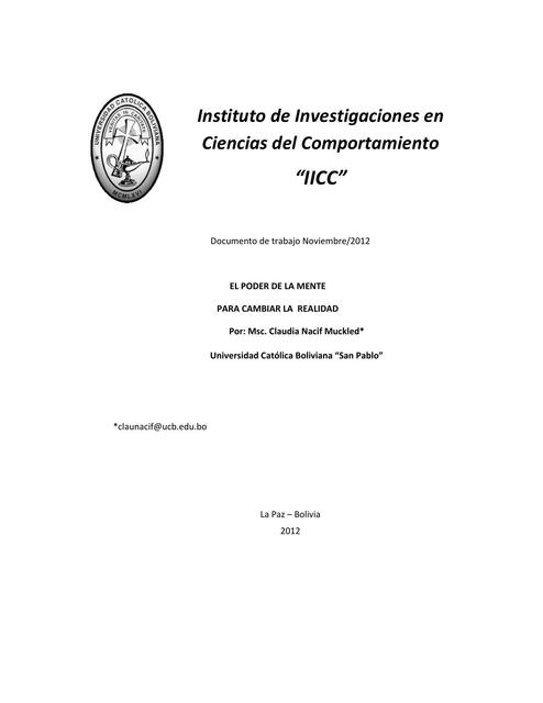 06 El poder de la mente para cambiar la realidad | Kelly Ximena | uDocz