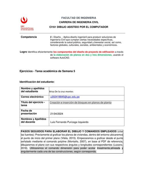 informe semana 5 Brisa De la cruz 1 | Thiago | uDocz