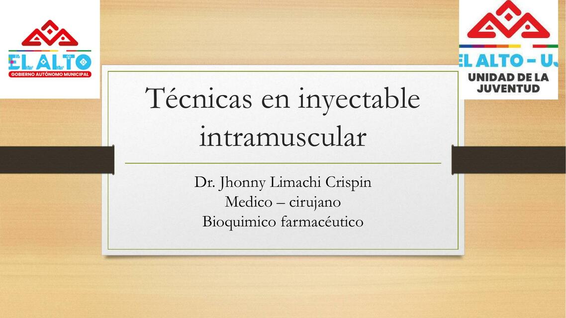 Técnicas en inyectable intramuscular | Belén Kenta | uDocz