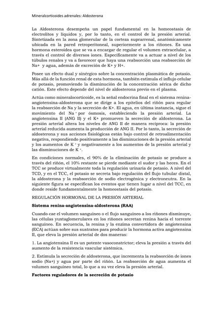 La Aldosterona | Sofia | uDocz