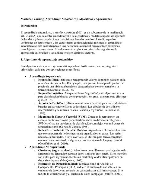 Machine Learning Aprendizaje Automático Algoritmos | META | uDocz