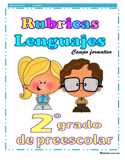 2do Grado Rubricas Lenguajes Ori Udocz