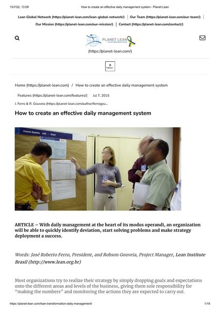 How to create an effective daily management system | Ana Milagros | uDocz