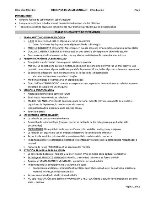 PSM CLASE 1 Salud mental | Florencia Ballardini | uDocz