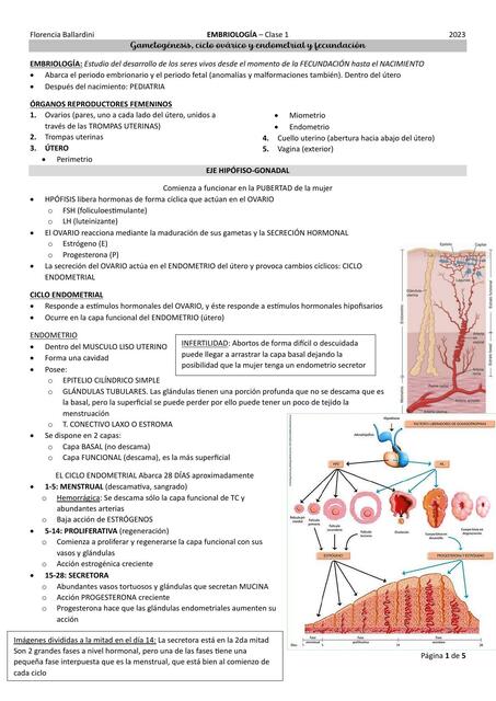 EMBRIO Clase 1 | Florencia Ballardini | uDocz
