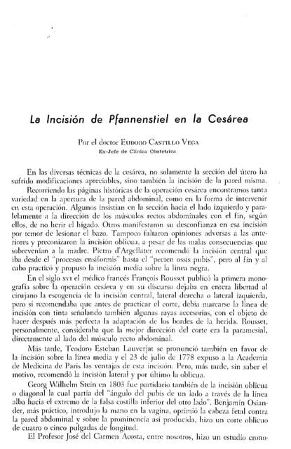 Vista de La Incisión de Pfannenstiel en la Cesárea | RUTHSABEL | uDocz