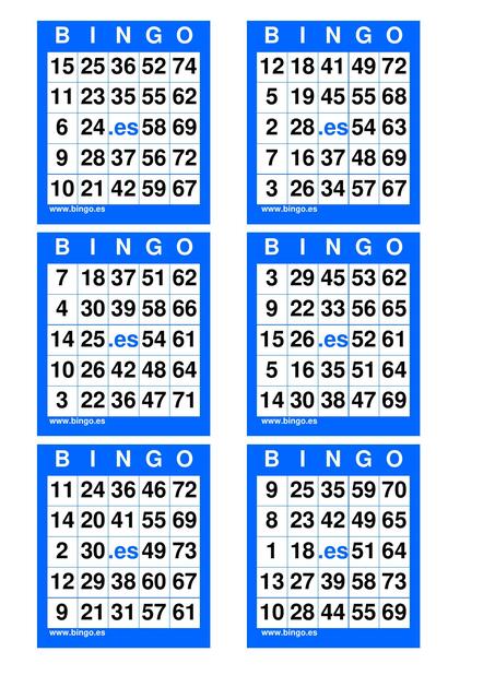 cartones bingo 75 bolas 3 | Sebas Garro | uDocz
