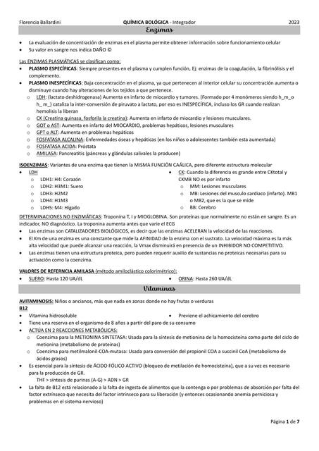 QCA BIOLGICA Resumen INTEGRADOR | Florencia Ballardini | uDocz