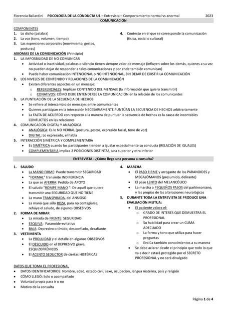 PDC CLASE 1 Comunicación y entrevista | Florencia Ballardini | uDocz