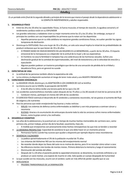 PDC CLASE 5 U2 Adultez | Florencia Ballardini | uDocz