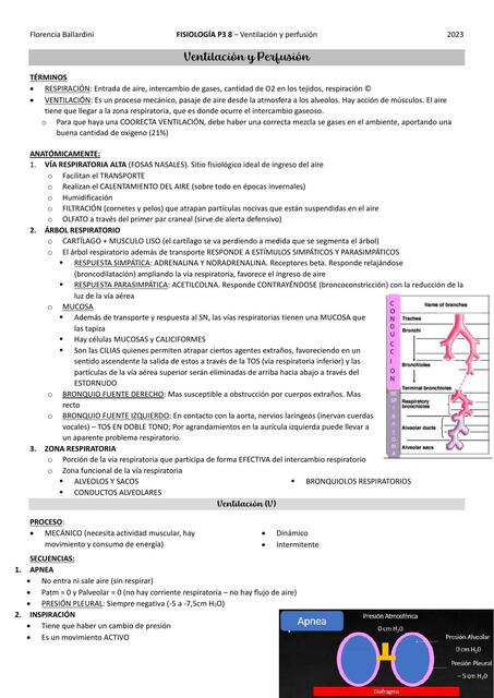 8 CLASE Ventilcion Perfusion | Florencia Ballardini | uDocz
