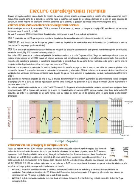 UABP 2 Fisiología Electro cardiograma normal | Florencia Ballardini | uDocz