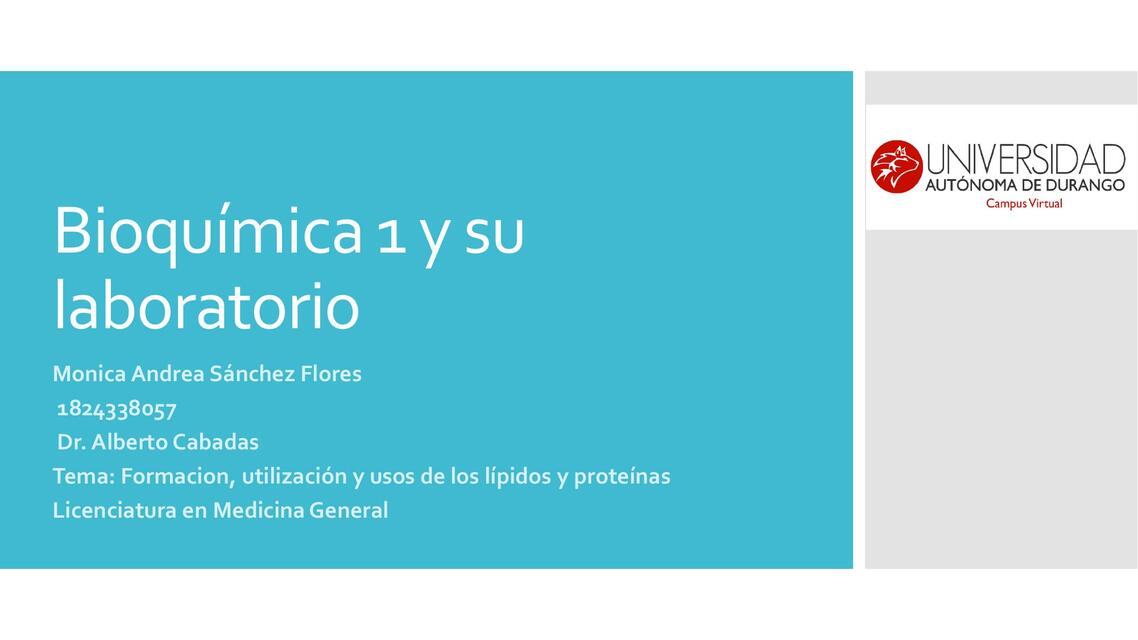 Bioquímica 1 y su laboratorio 2 | Andrea | uDocz