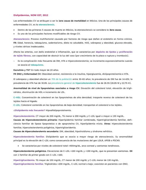 Dislipidemias Seminario | Carolina | uDocz