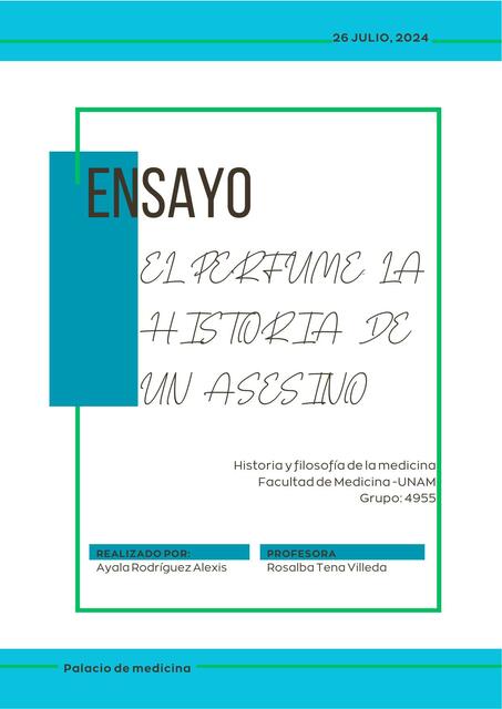 Flashcards de Ensayo el perfume | Por Alexis Ayala | uDocz