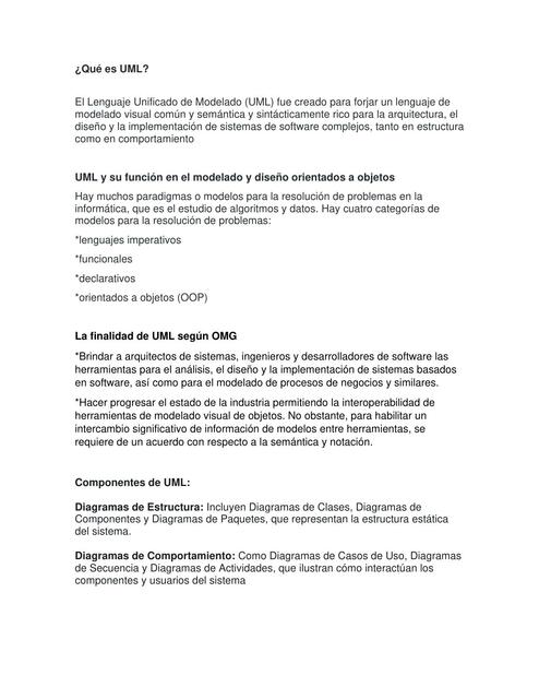 Qué es UML y sus componentes | jean franco | uDocz