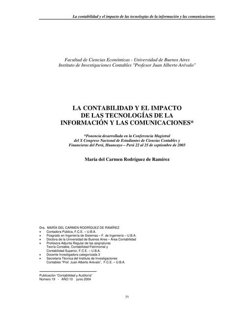 La contabilidad y el impacto de las tecnologias de | Hwhh | uDocz