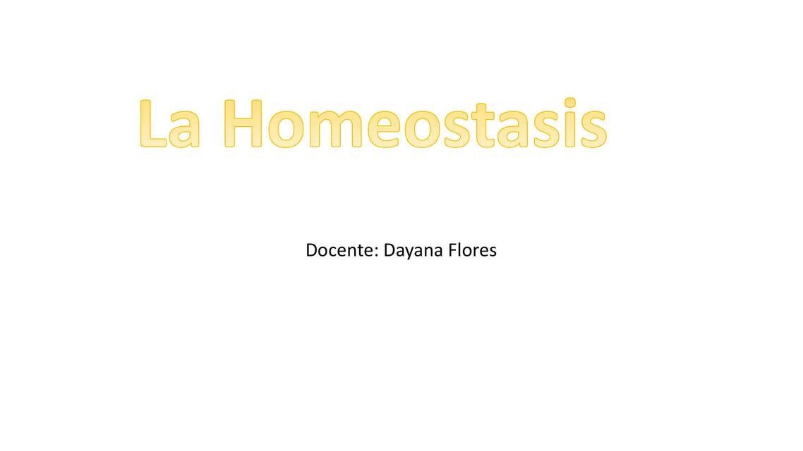 homoestasis | Dayana | uDocz