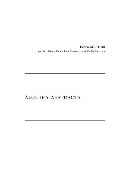 Algebra abstracta Pedro Montero | META | uDocz